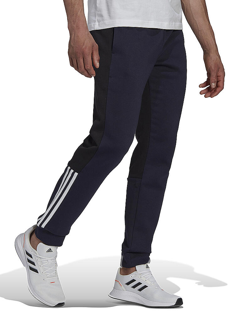Adidas Herren Jogginghose Essentials Colorblock Fleece Dunkelblau