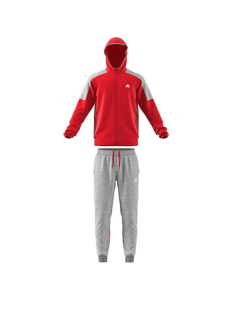 Adidas Herren Trainingsanzug Fleece Colorblock Rot