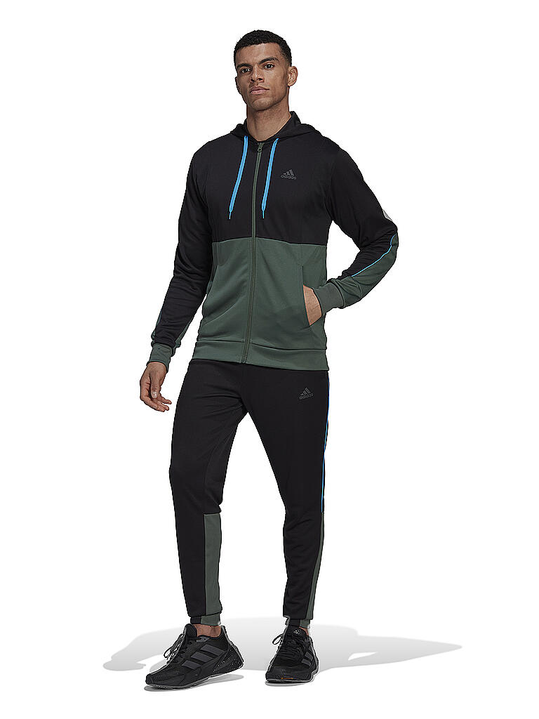 Adidas Herren Trainingsanzug Ribbed Aeroready Schwarz
