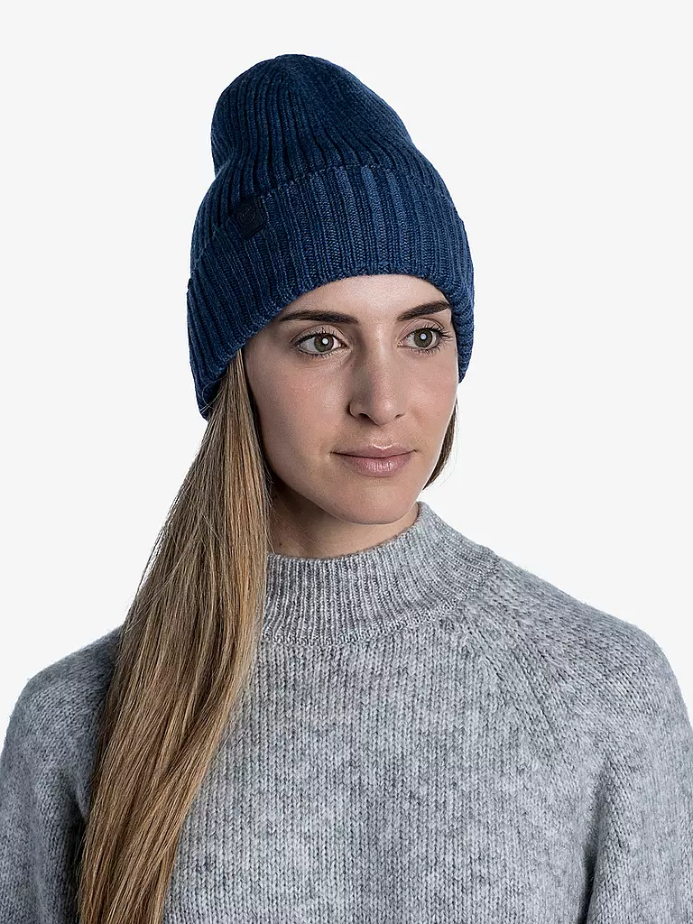BUFF Damen Mütze Norval Merino dunkelblau