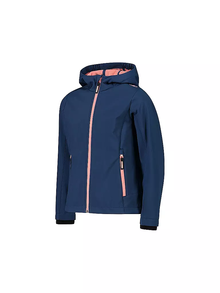 CMP Mädchen Softshelljacke Girl Fix Hood dunkelblau