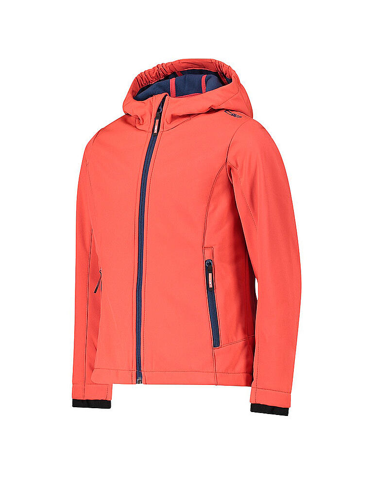 CMP Mädchen Softshelljacke Girl Fix Hood Koralle