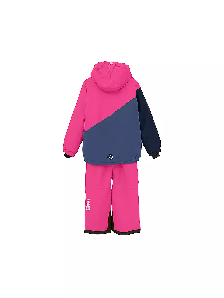 COLOR KIDS Mädchen Skianzug Set Colorblock pink