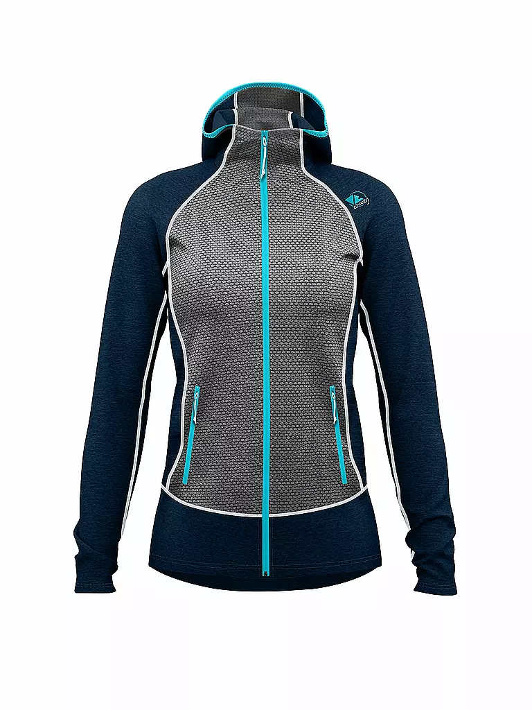 CRAZY Damen Fleecejacke Pull Exit blau