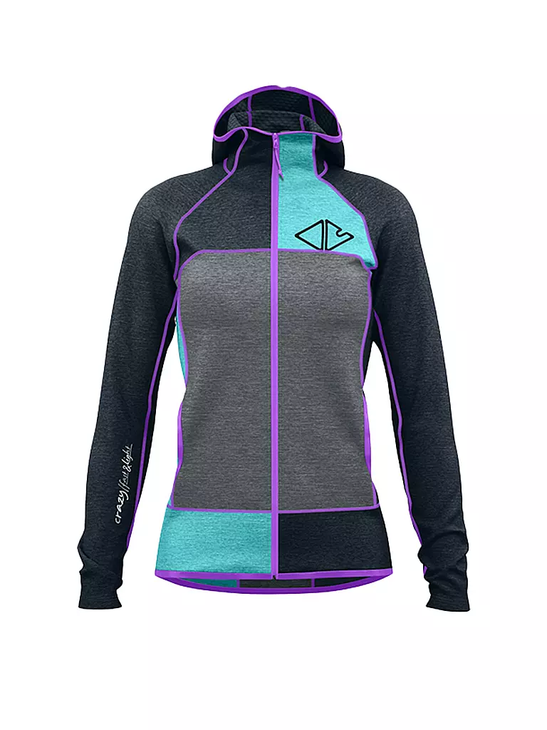 CRAZY Damen Fleecejacke Pull Ionic lila