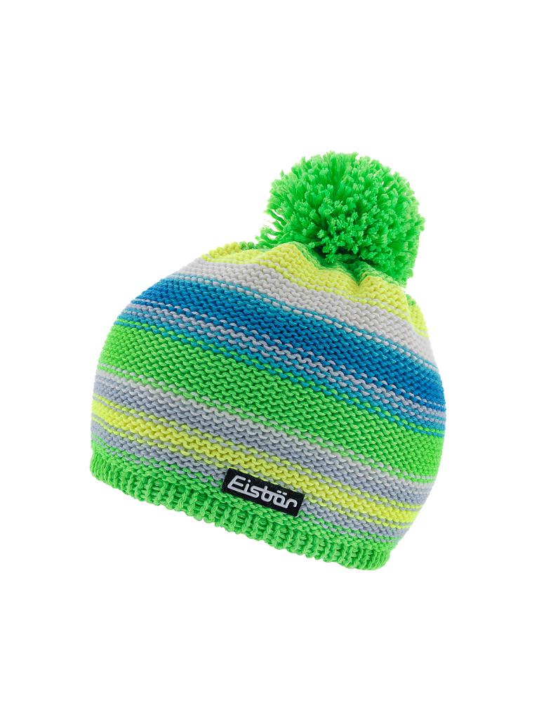 EISBÄR Kinder Haube Caja Pompon bunt