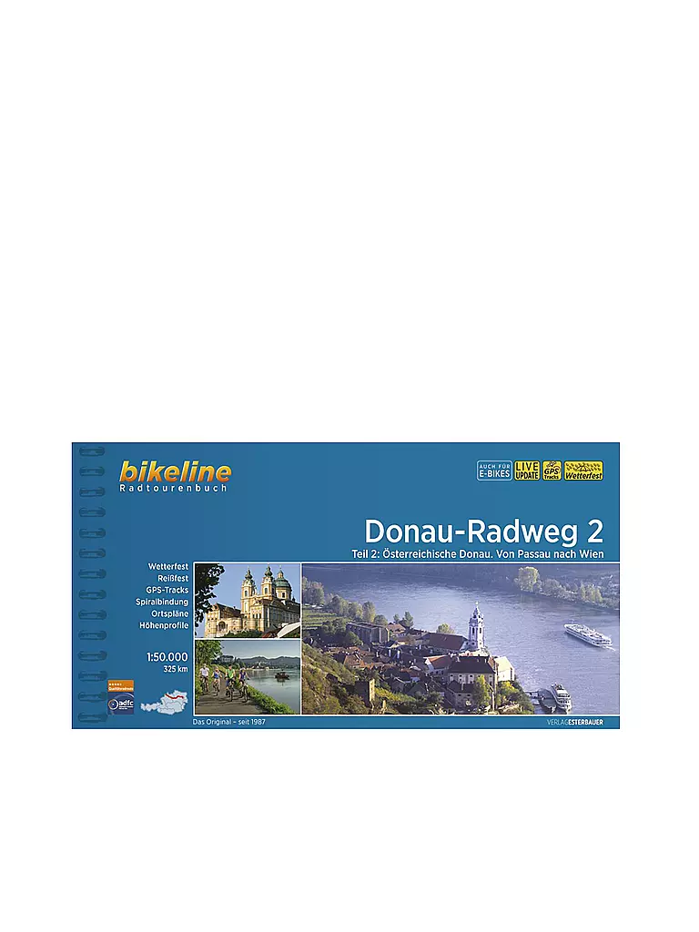 ESTERBAUER Bikeline Radtourenbuch Donau-Radweg, Band 2, 1:50.000 keine Farbe