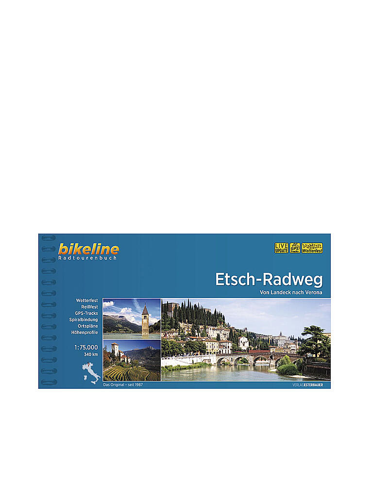 ESTERBAUER Bikeline Radtourenbuch Etsch-Radweg 1:75.000 keine Farbe