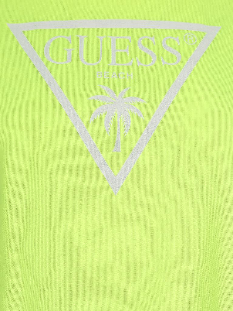 GUESS Damen Shirt Cropped Neon gelb