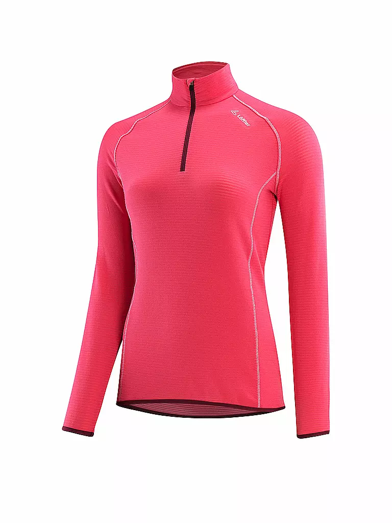 LÖFFLER Damen Langlauf Midlayer Techfleece rosa