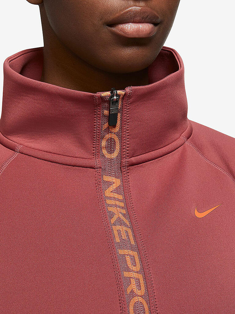 NIKE Damen Fitnesssweater Dri-FIT kupfer
