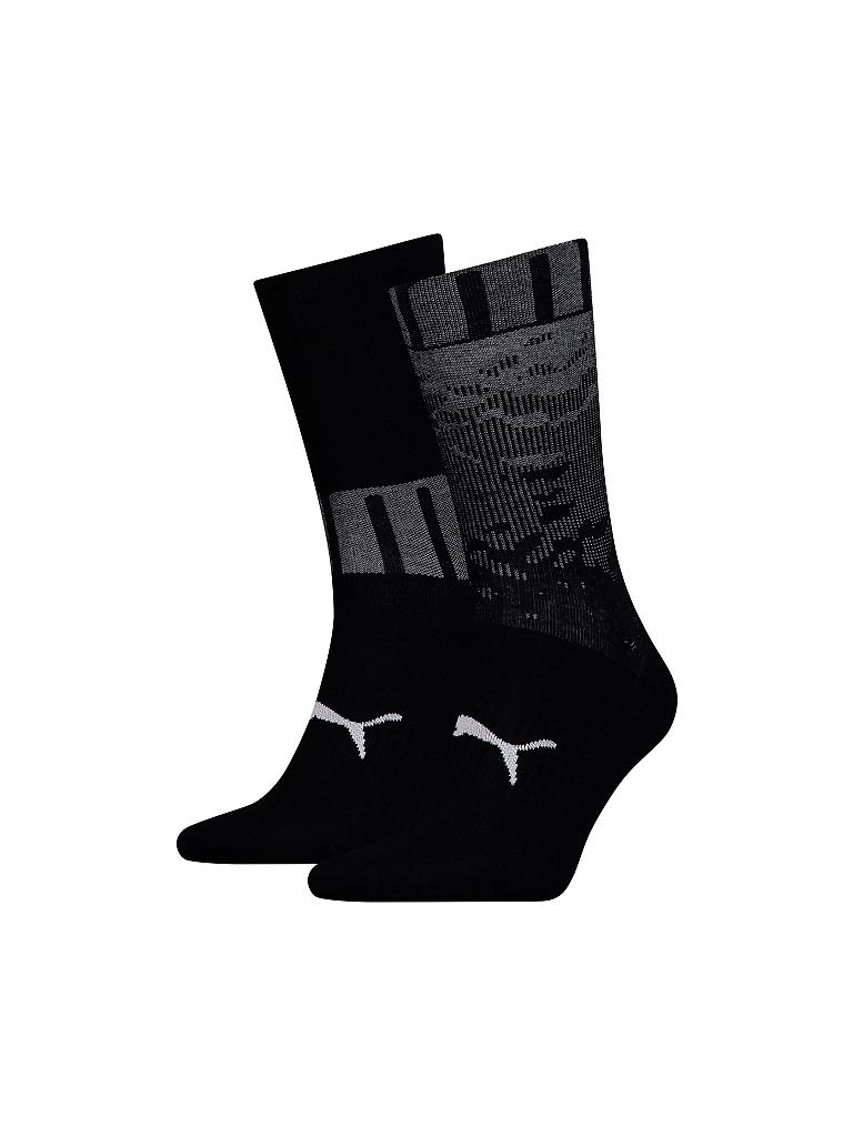 PUMA Herren Socken 2er Pkg. Allover Logo schwarz