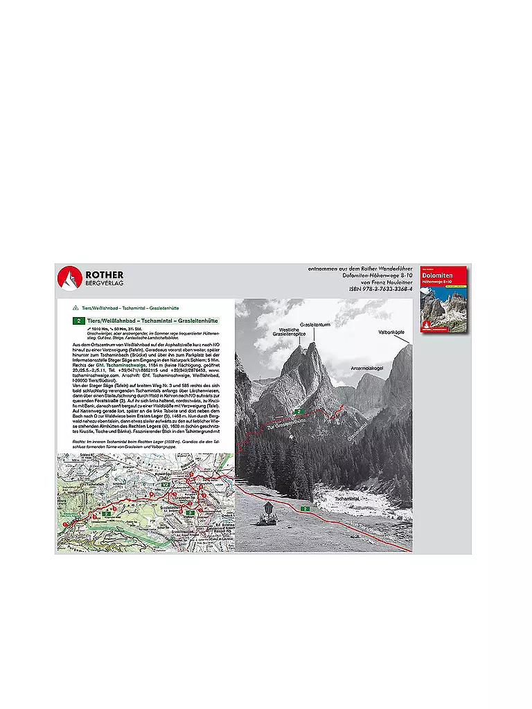 ROTHER Wanderführer Dolomiten Höhenwege 8-10 keine Farbe