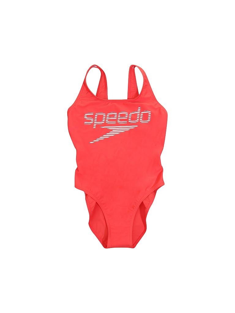 SPEEDO Damen Badeanzug Summer Stripe Deep U-Back rot