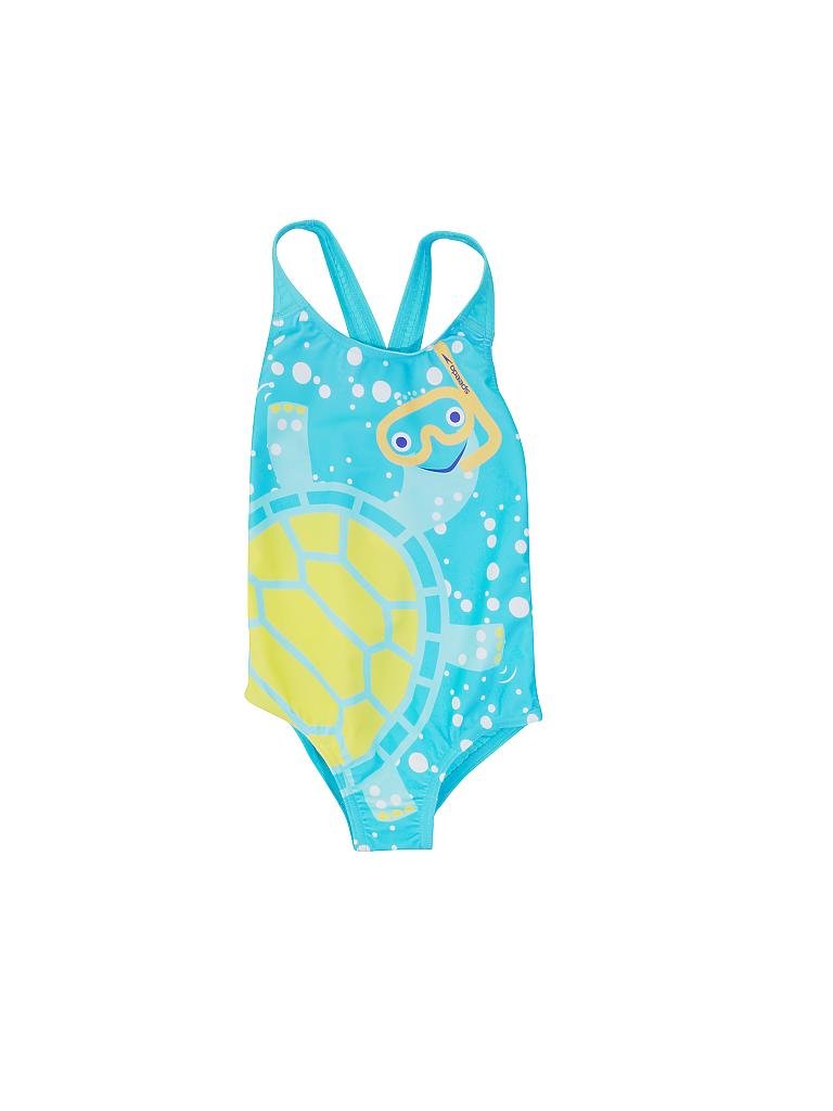 SPEEDO Mädchen Badeanzug Turtle blau