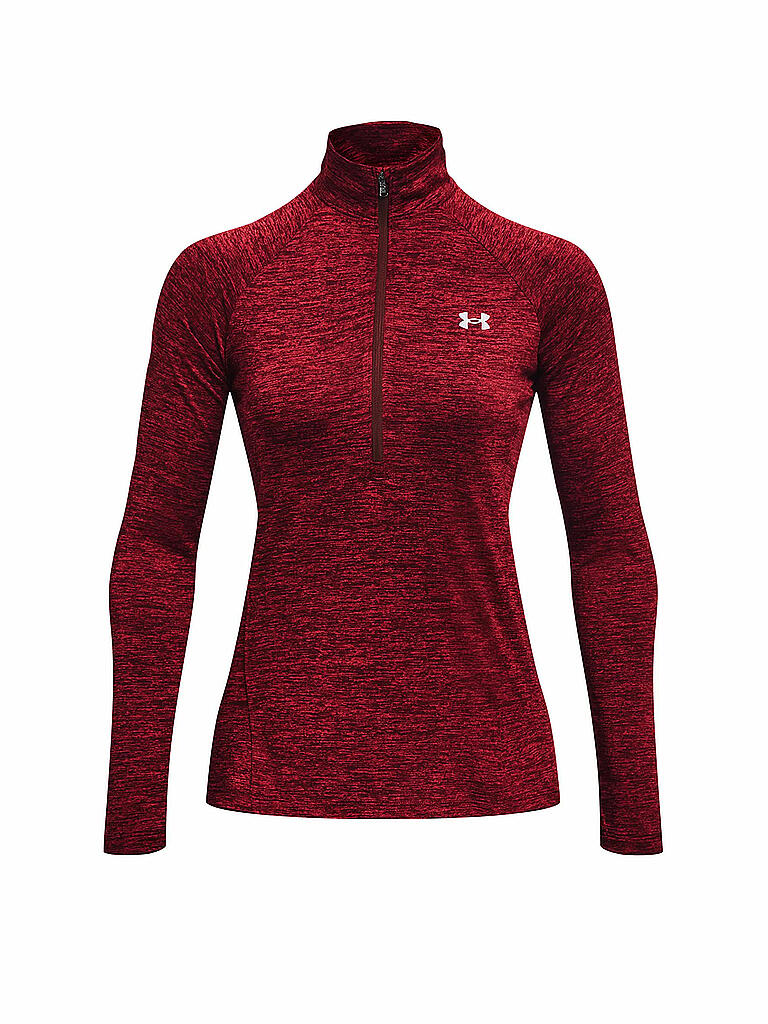 UNDER ARMOUR Damen Fitnessshirt UA Tech™ Twist mit ½-Zip rot