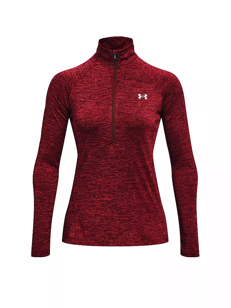 UNDER ARMOUR Damen Fitnessshirt UA Tech™ Twist mit ½-Zip rot